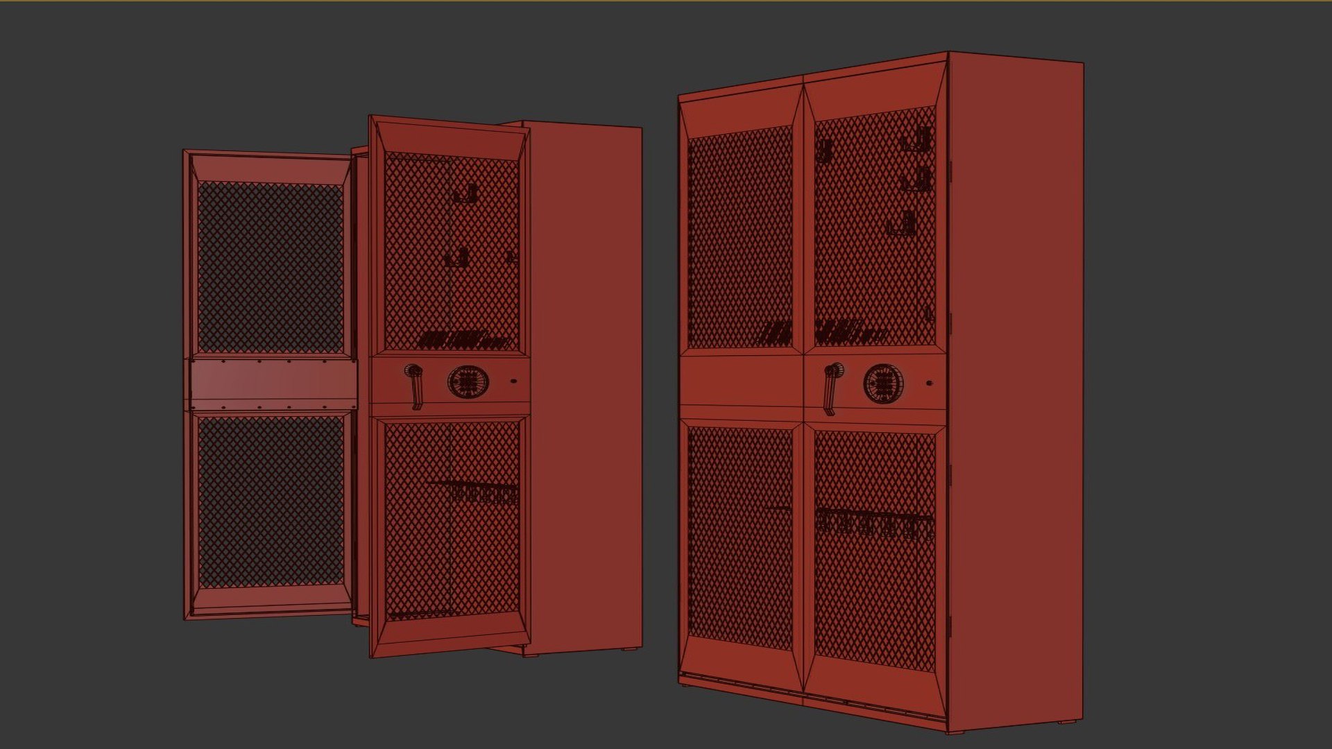 Military Gun Cabinet 3D Model - TurboSquid 2127030