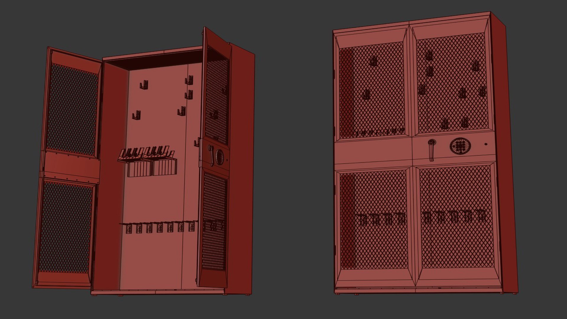 Military Gun Cabinet 3D Model - TurboSquid 2127030