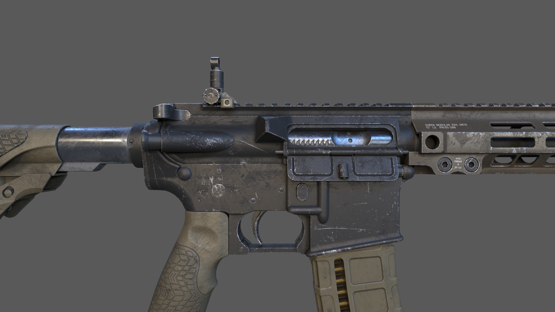 3D Assault Rifle MK18 - TurboSquid 1998396