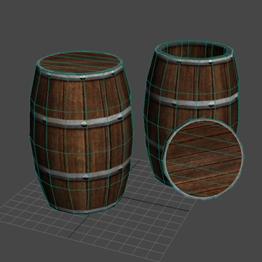 3d Model Barrel Rpg