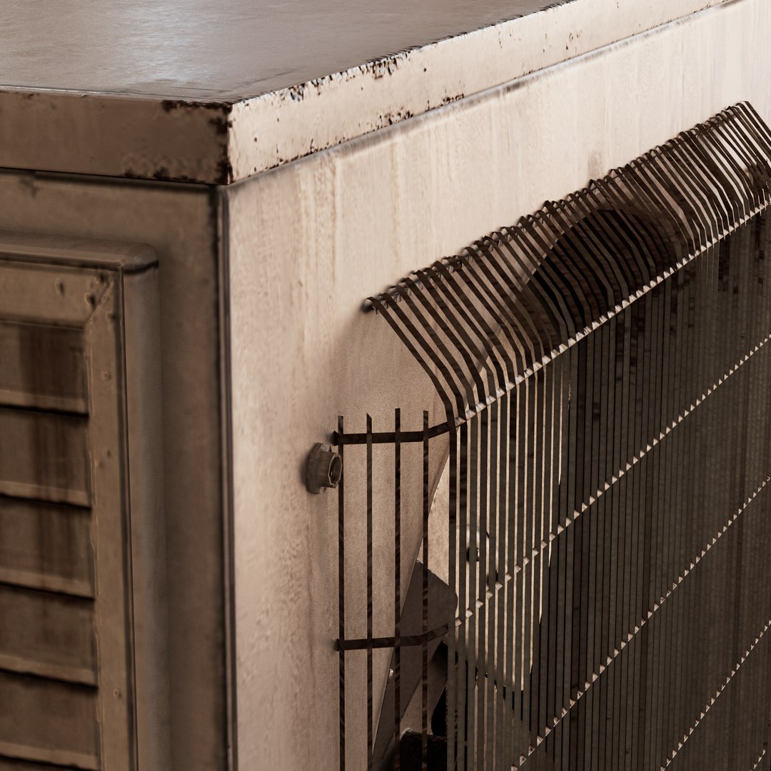 3D Model Air Conditioner Condenser - Old - TurboSquid 2021830
