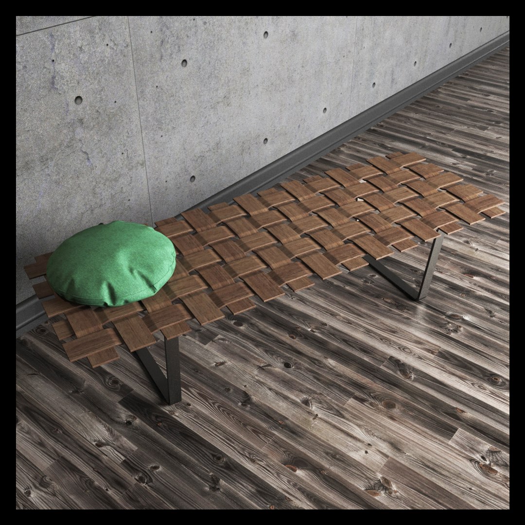 modern table porada belt 3d model