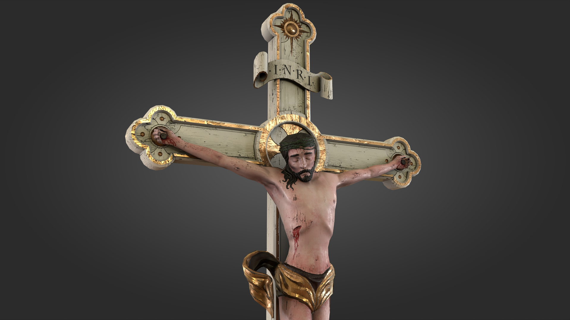Medieval Crucifix White - PBR 3D model - TurboSquid 1818354