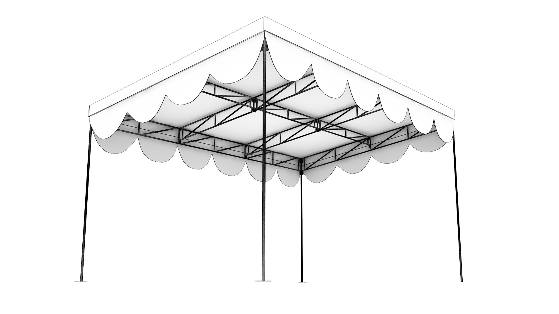 3D Tent Square 6x4m - TurboSquid 1946376