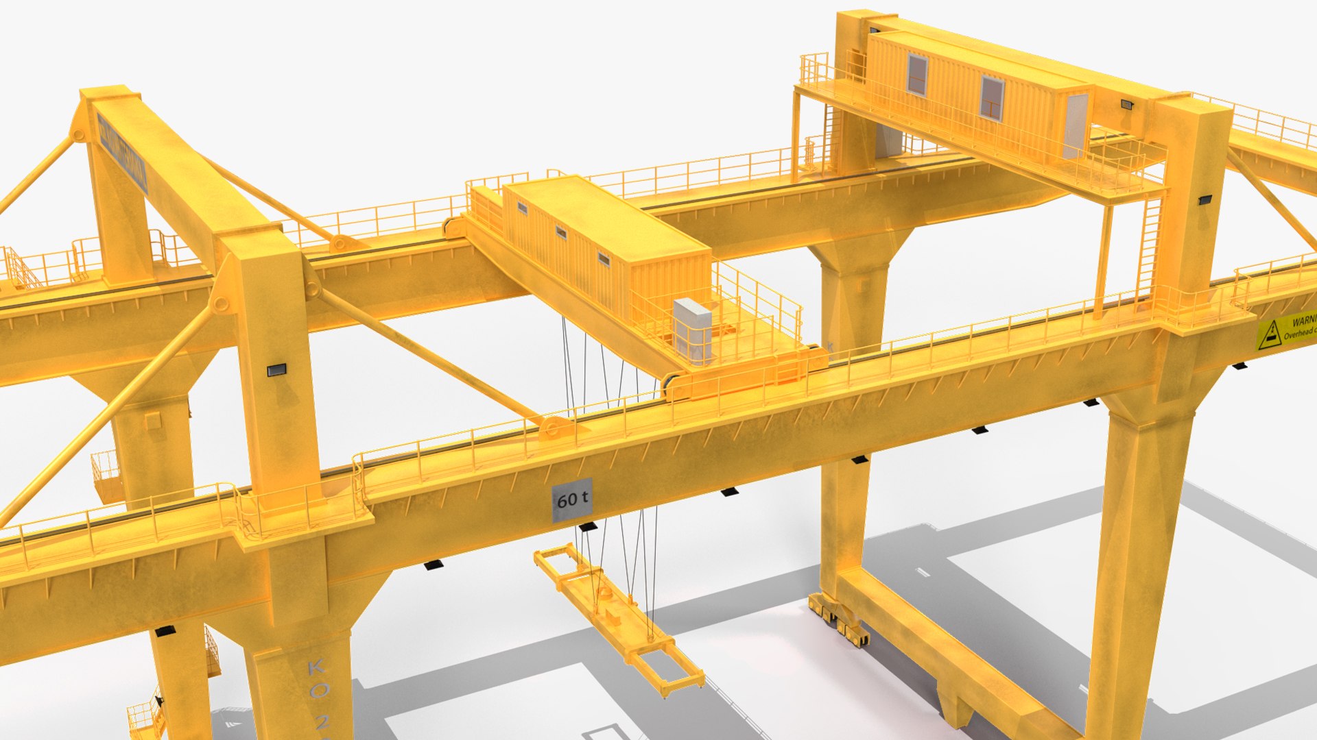 3D Rail Mounted Gantry Crane Rigged - TurboSquid 2329770