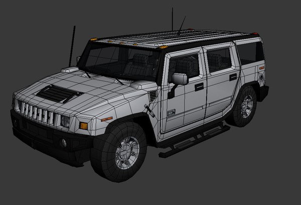 hummer h2 3d model