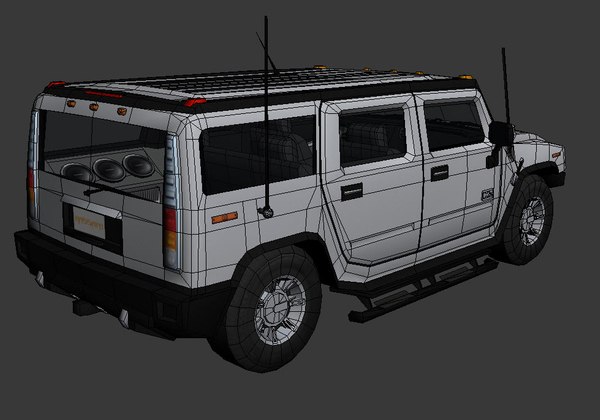 hummer h2 3d model