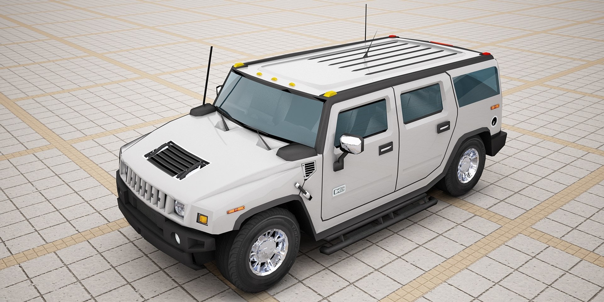 Hummer H2 3d Model