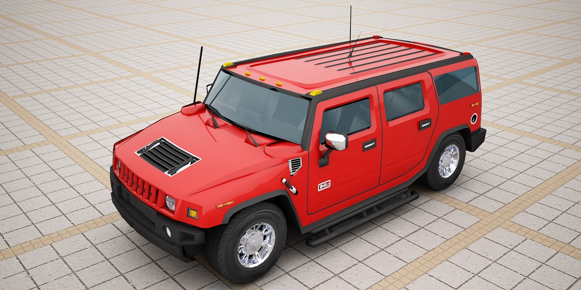 Hummer H2 3d Model