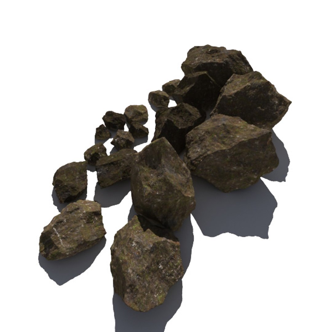 jagged rocks stones - 3d model