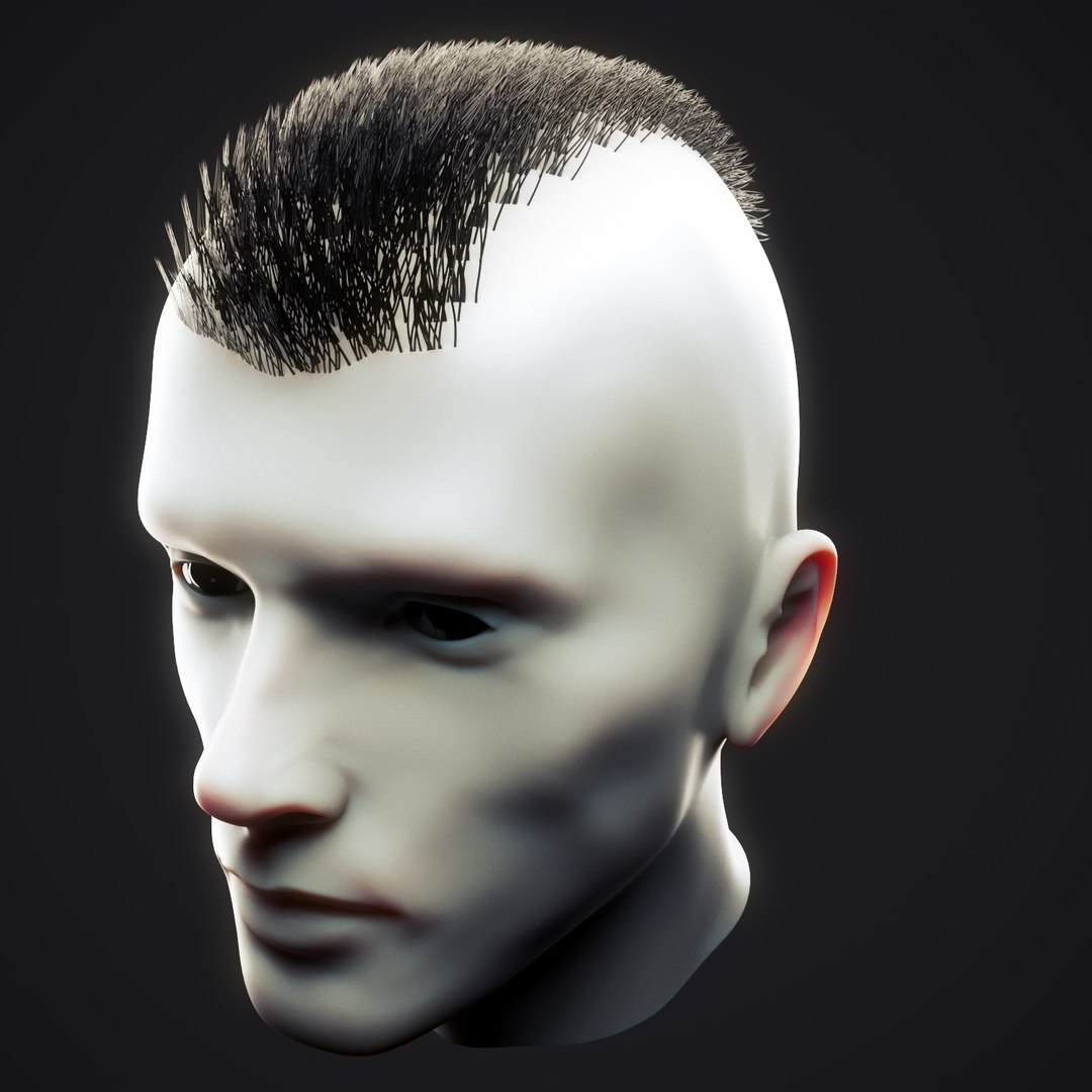 3D Punk Hairstyle 1 Model - TurboSquid 1493488