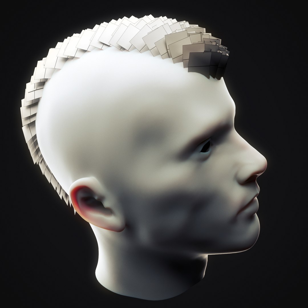 3D Punk Hairstyle 1 Model - TurboSquid 1493488