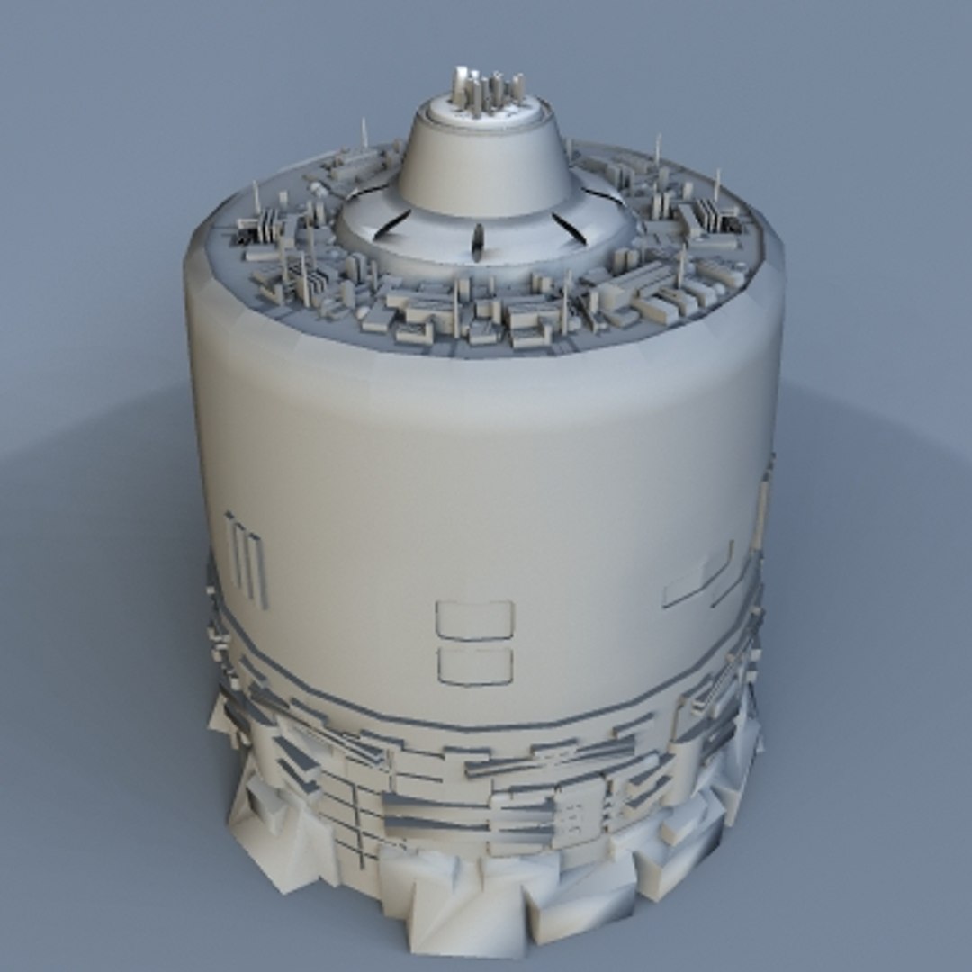 Derelict Space Junk Building 3d Model