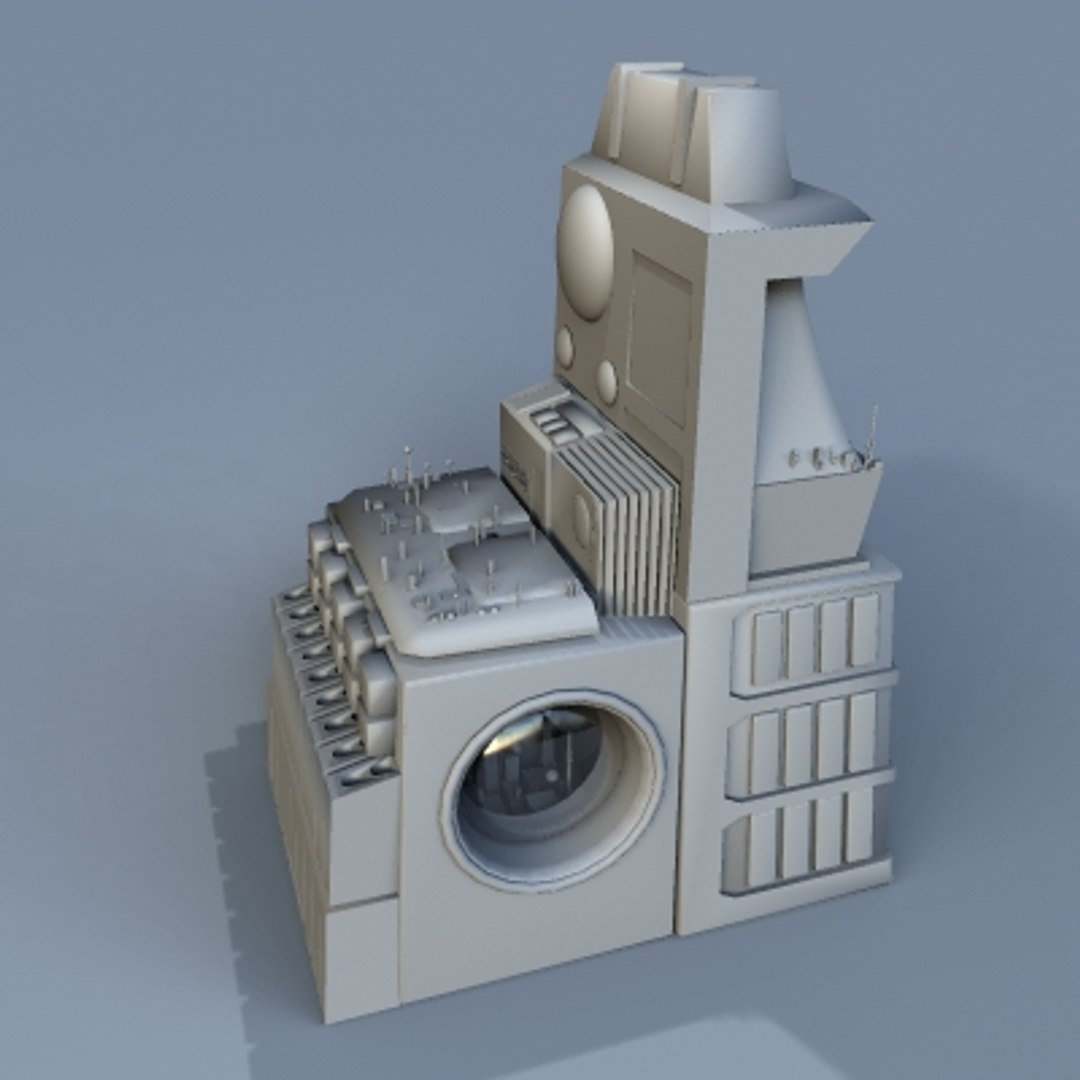 Derelict Space Junk Building 3d Model