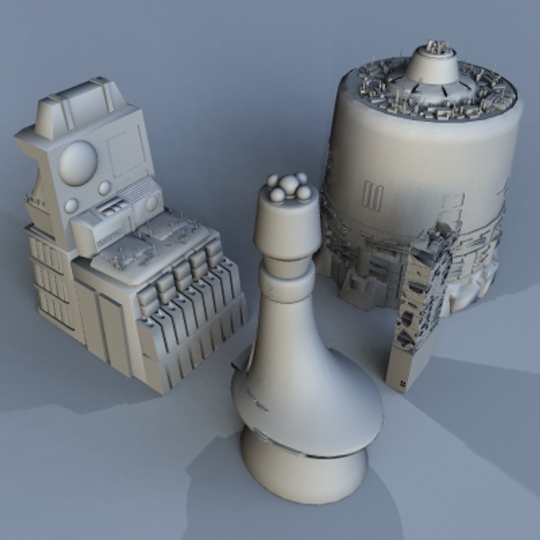 Derelict Space Junk Building 3d Model