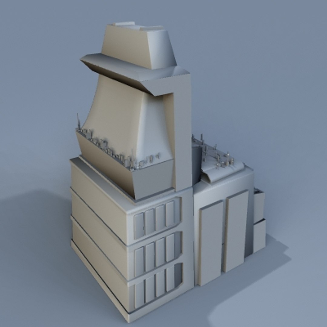 Derelict Space Junk Building 3d Model