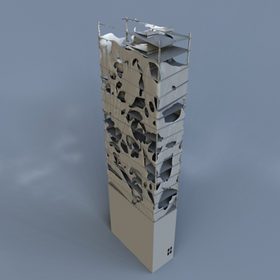 Derelict Space Junk Building 3d Model
