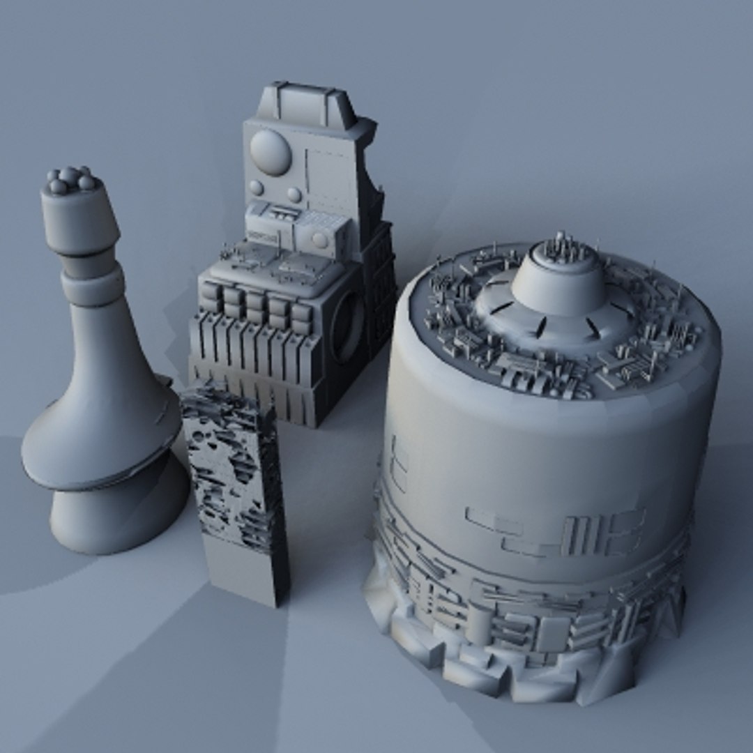 Derelict Space Junk Building 3d Model