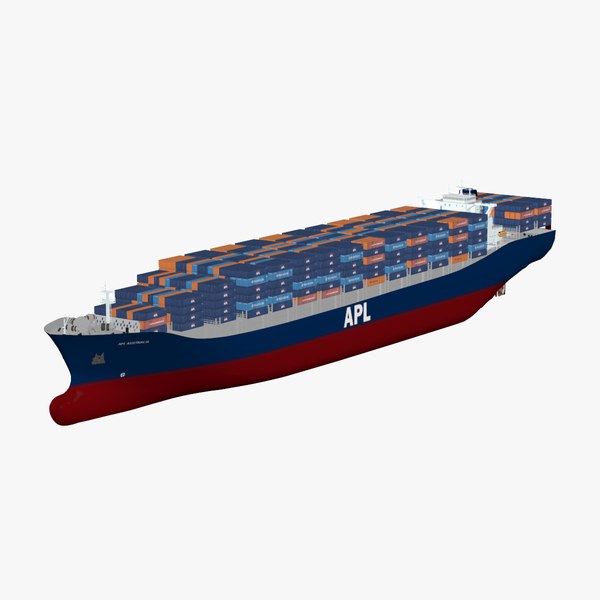 3d grimaldi container ship model