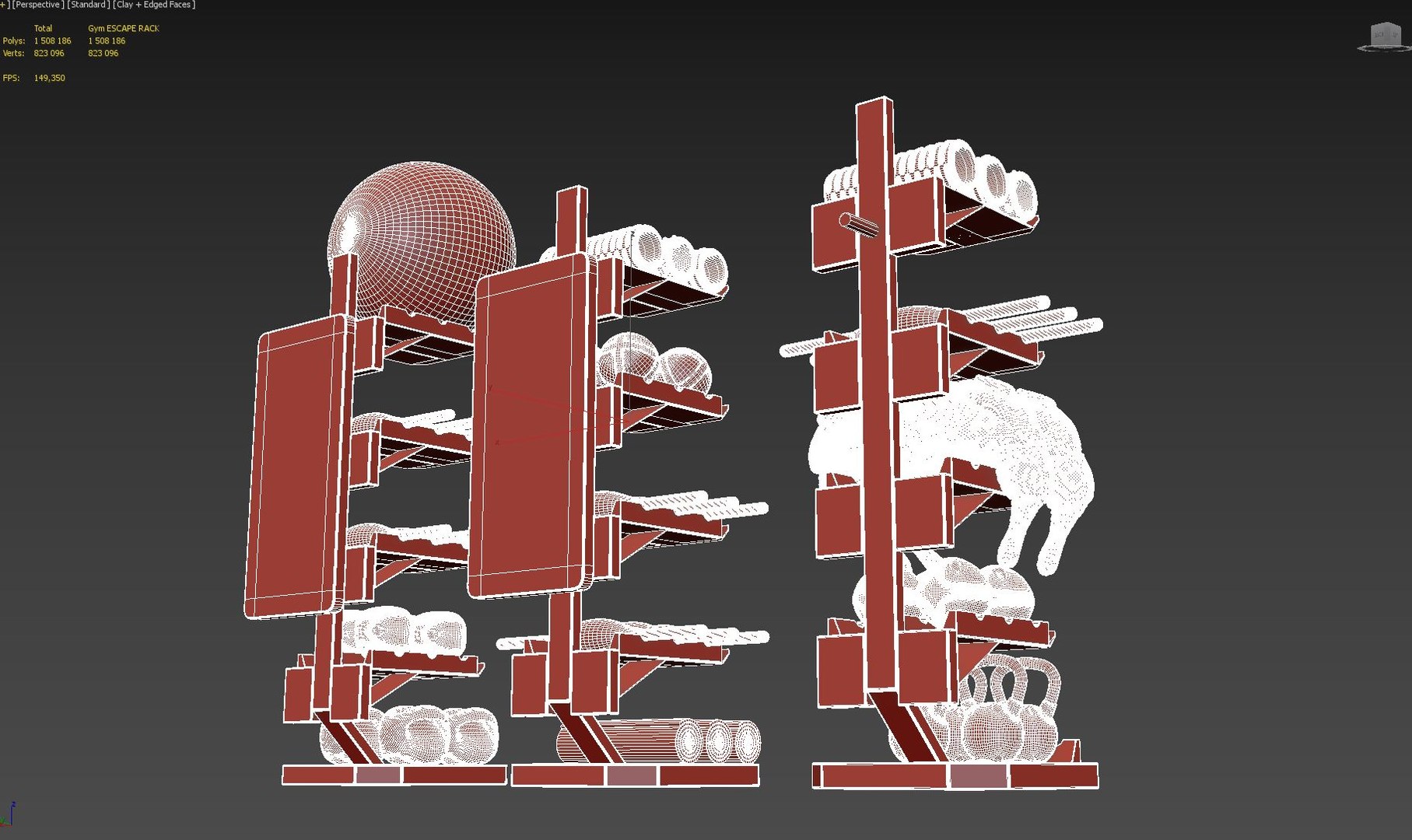 Gym Escape Rack Model - TurboSquid 1680698