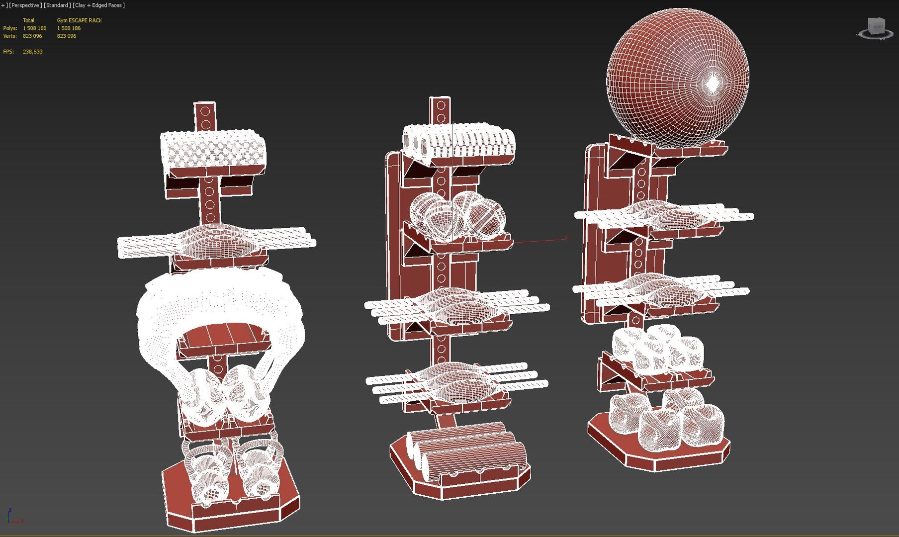 Gym Escape Rack Model - TurboSquid 1680698