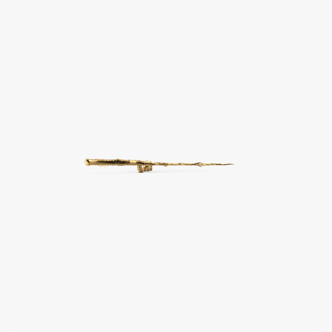 3d Model Gold Twig Branch Wall