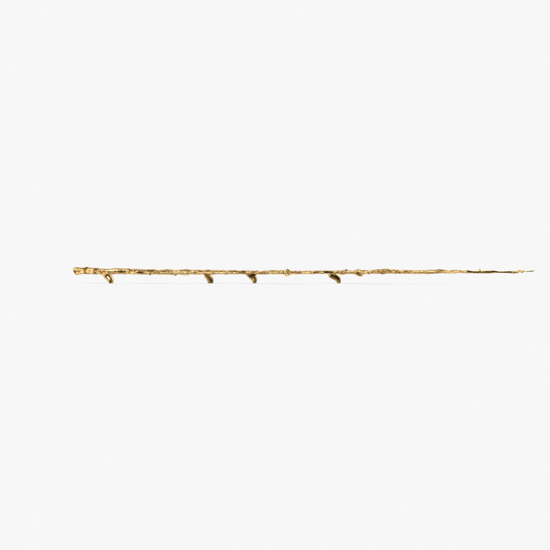 3d Model Gold Twig Branch Wall