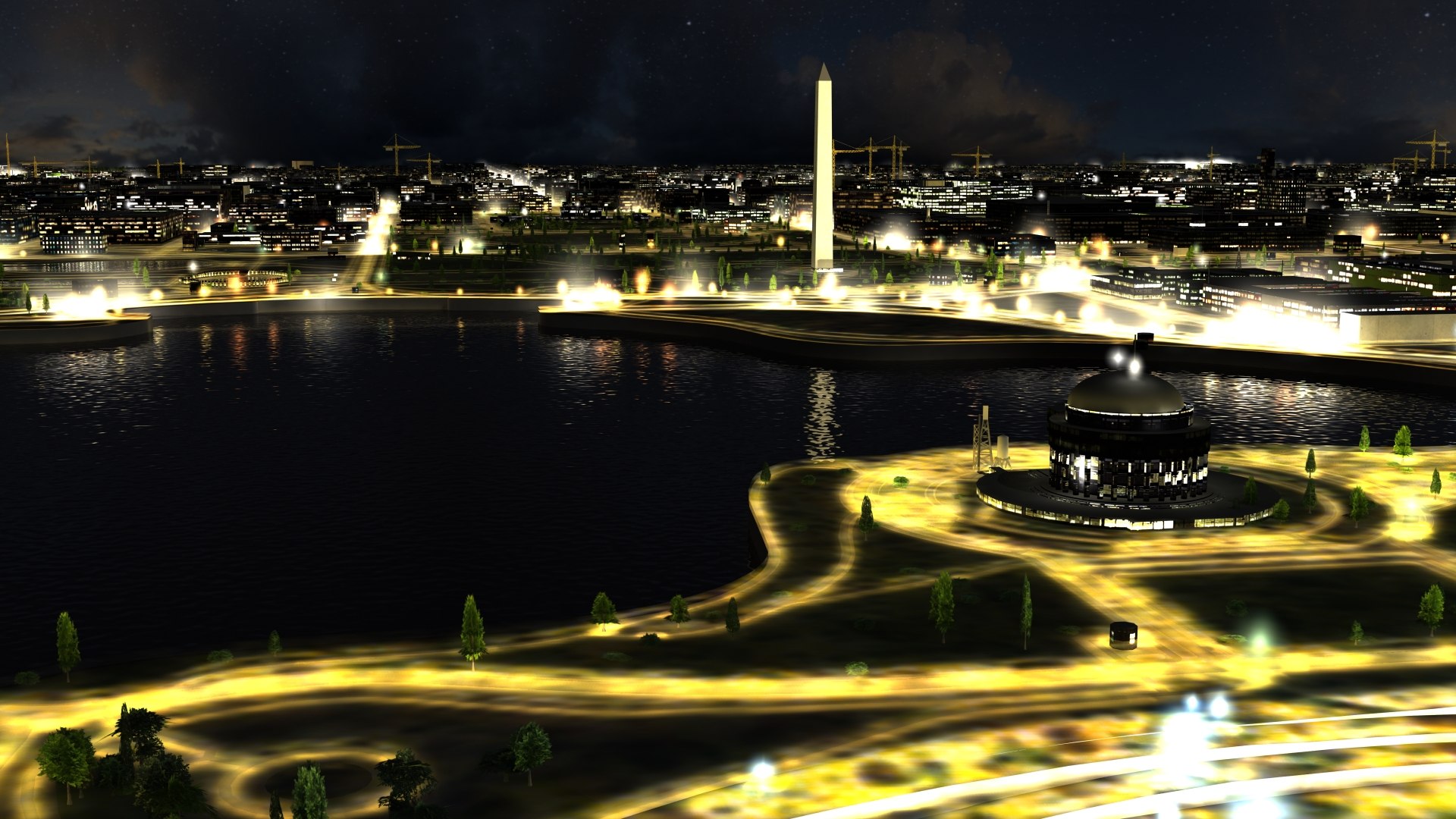 3D Washington DC Night Model - TurboSquid 2208998