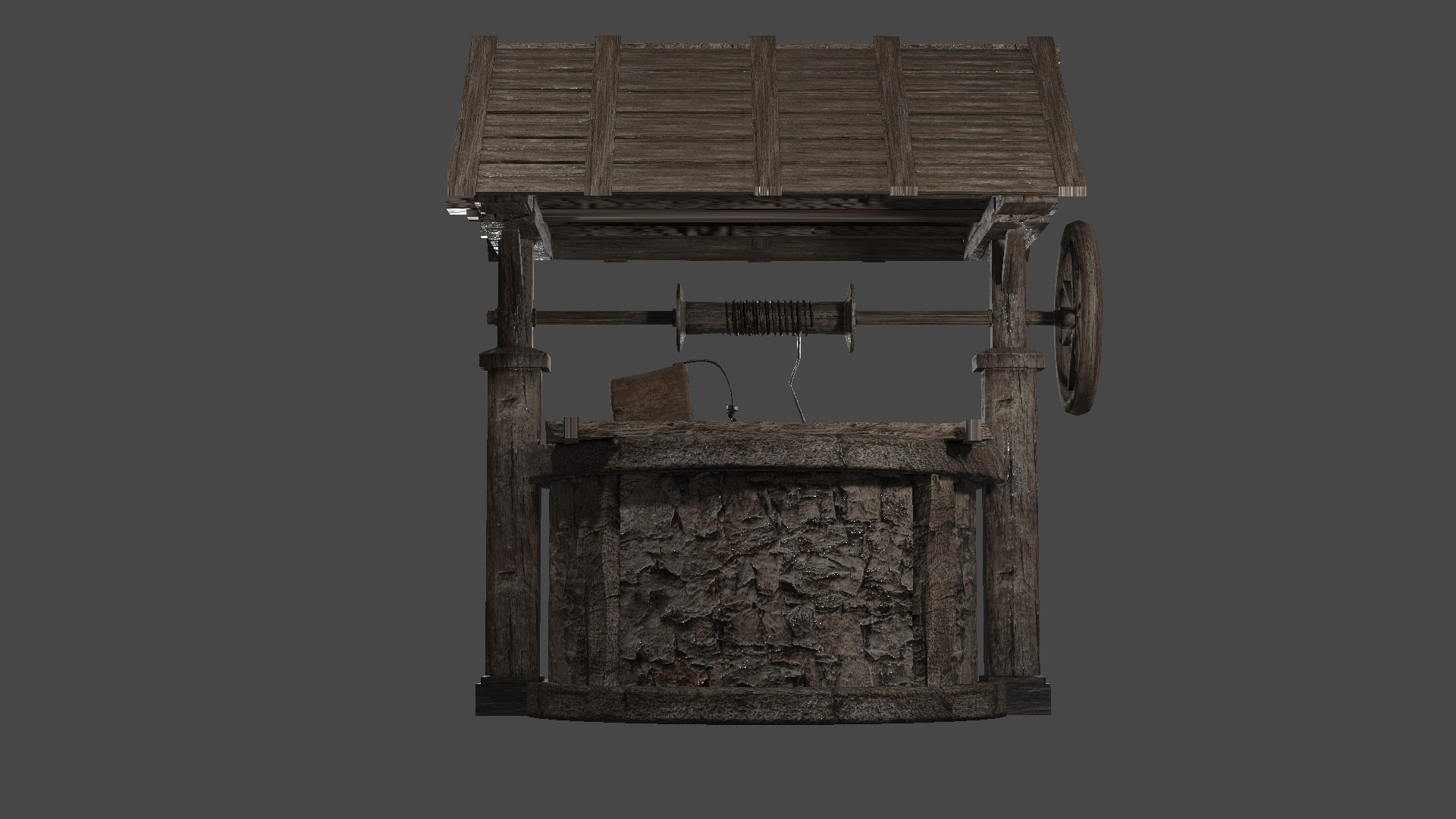 Old Well Medieval With Bucket - Low Poly Realistic Model - TurboSquid ...