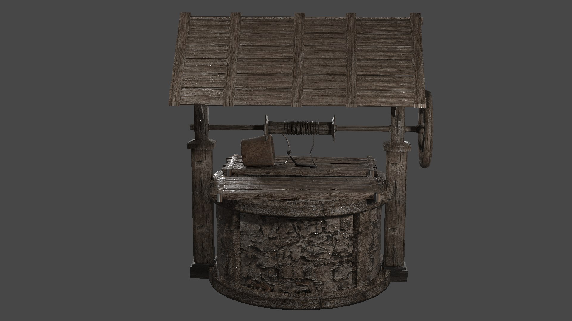Old Well Medieval With Bucket - Low Poly Realistic Model - TurboSquid ...