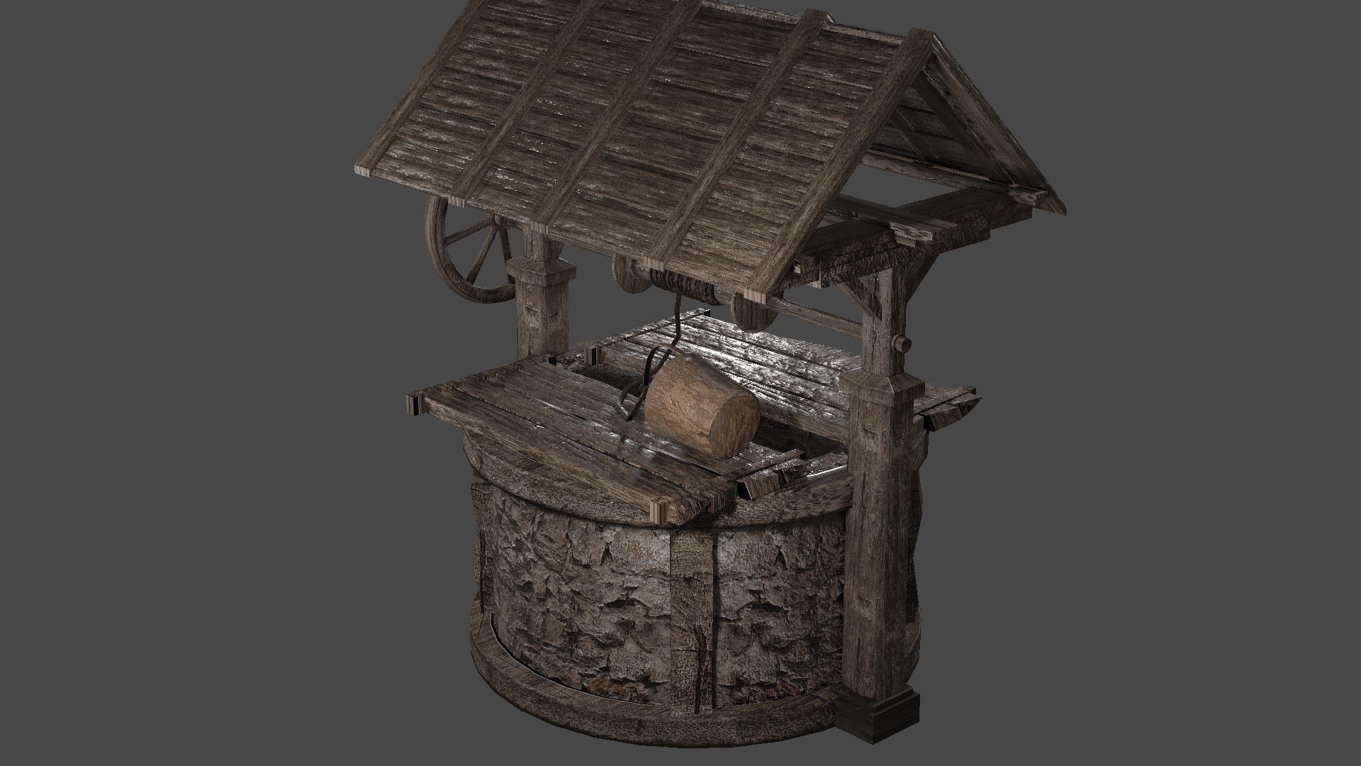Old Well Medieval With Bucket - Low Poly Realistic Model - TurboSquid ...