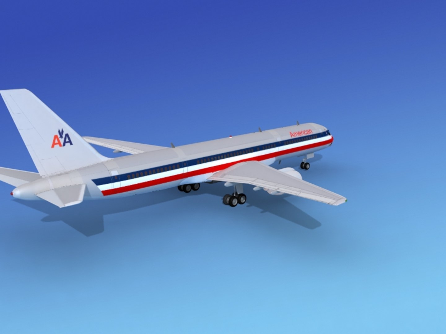 airline boeing 757 757-200 3d model