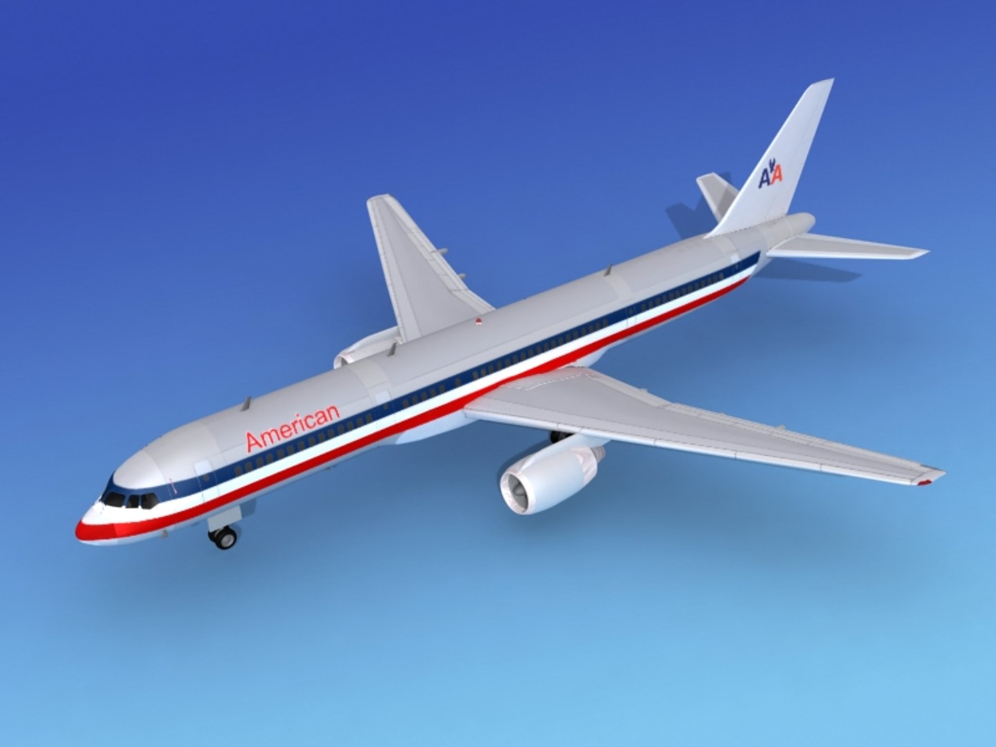 airline boeing 757 757-200 3d model
