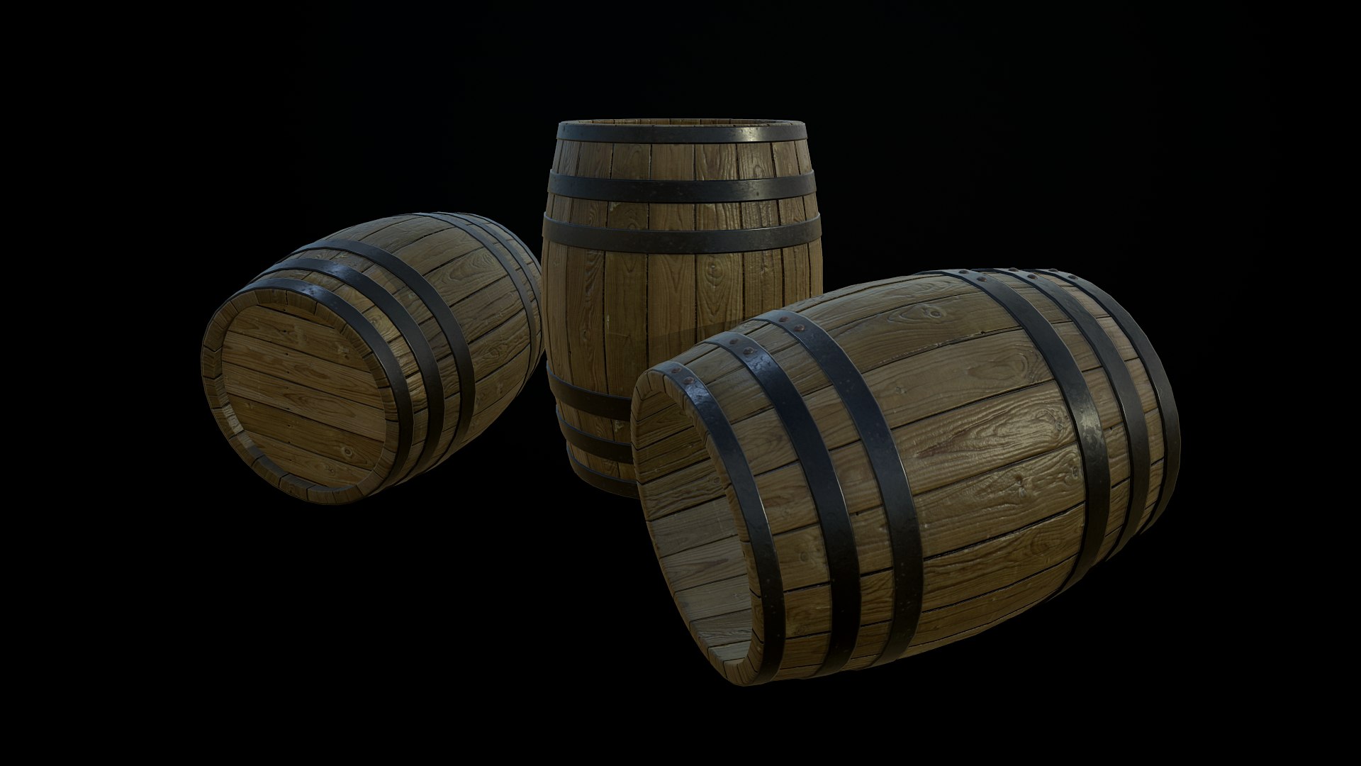 Wooden Open Barrel 3D Model - TurboSquid 1715253