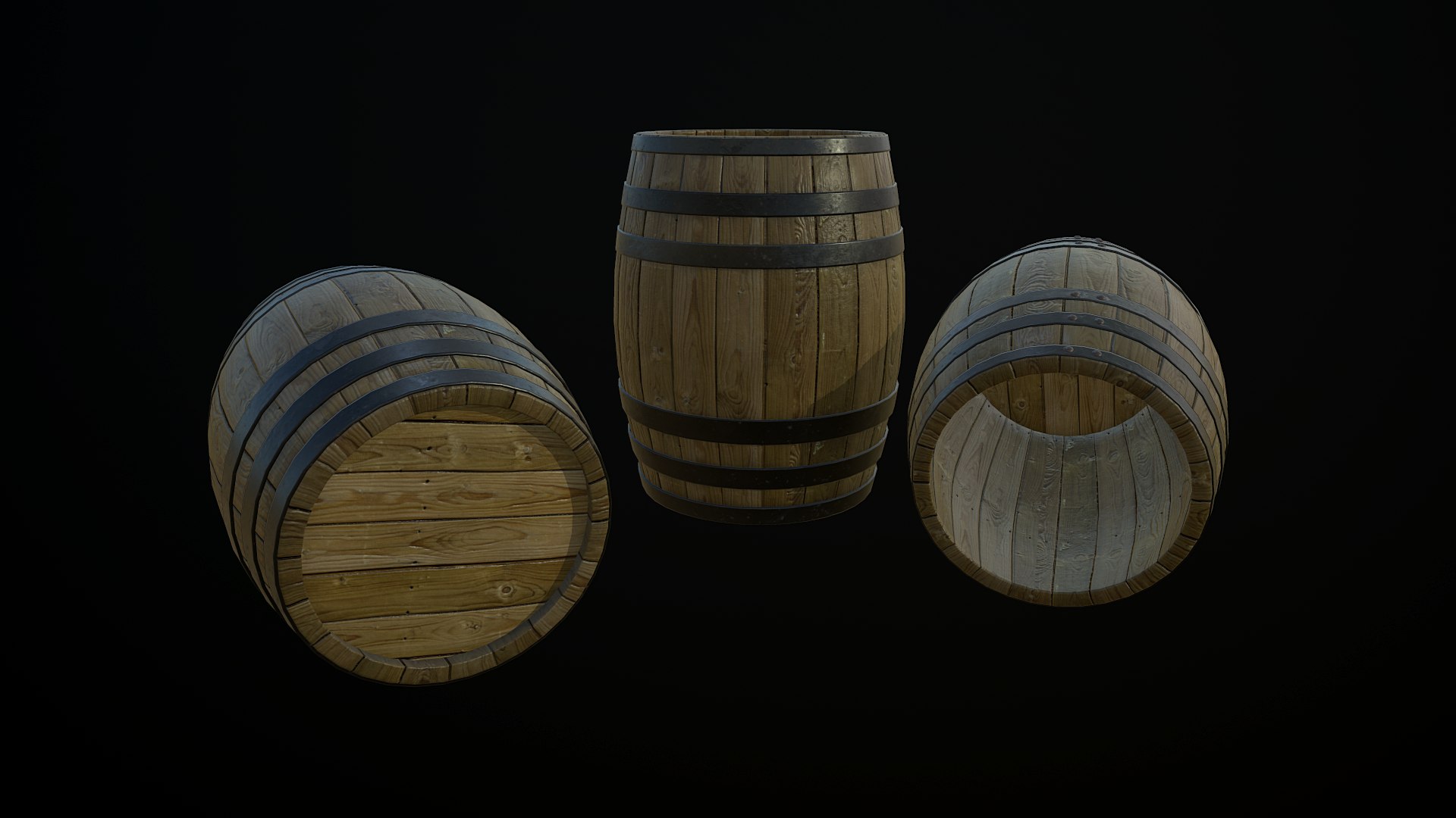 Wooden Open Barrel 3D Model - TurboSquid 1715253