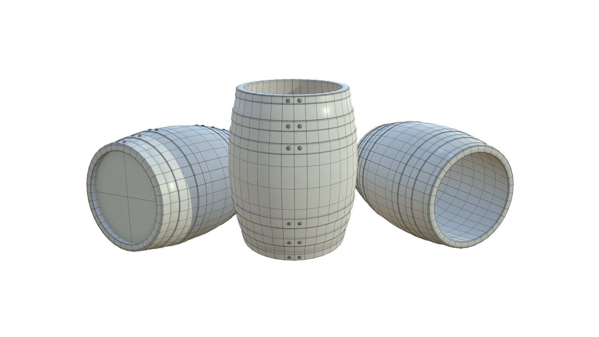 Wooden Open Barrel 3D Model - TurboSquid 1715253