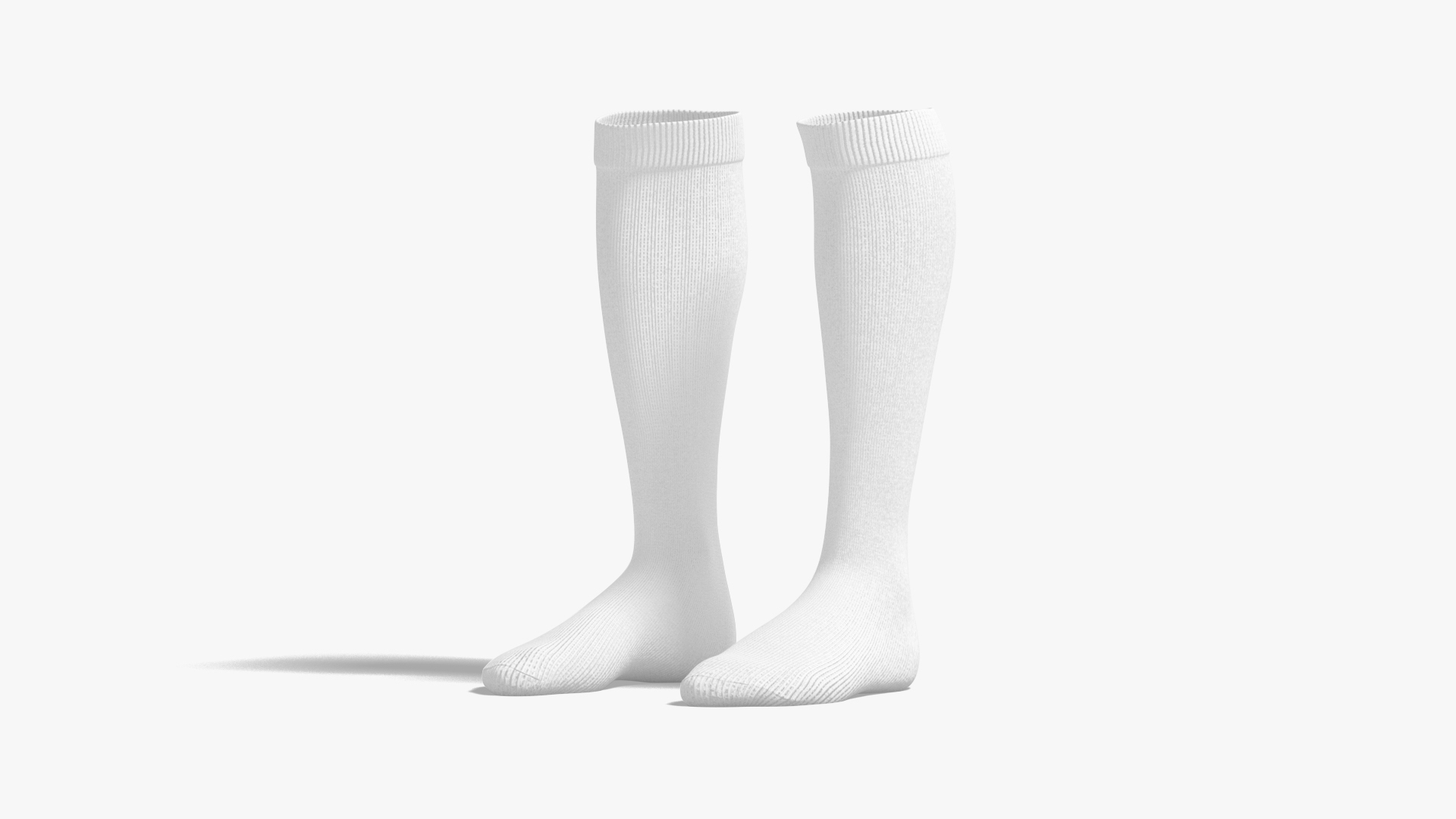 3D White Knee High Socks - Fabric Sox Pair - TurboSquid 1967879