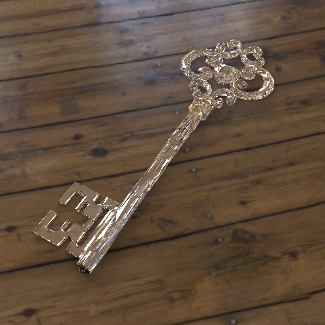 Gold Dimond Key 3D Model - TurboSquid 1773162