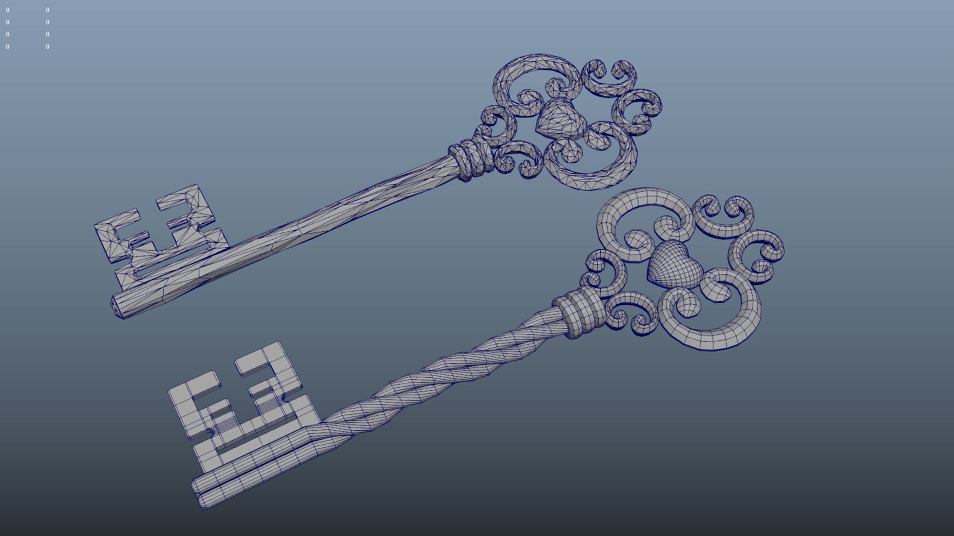 Gold Dimond Key 3D Model - TurboSquid 1773162