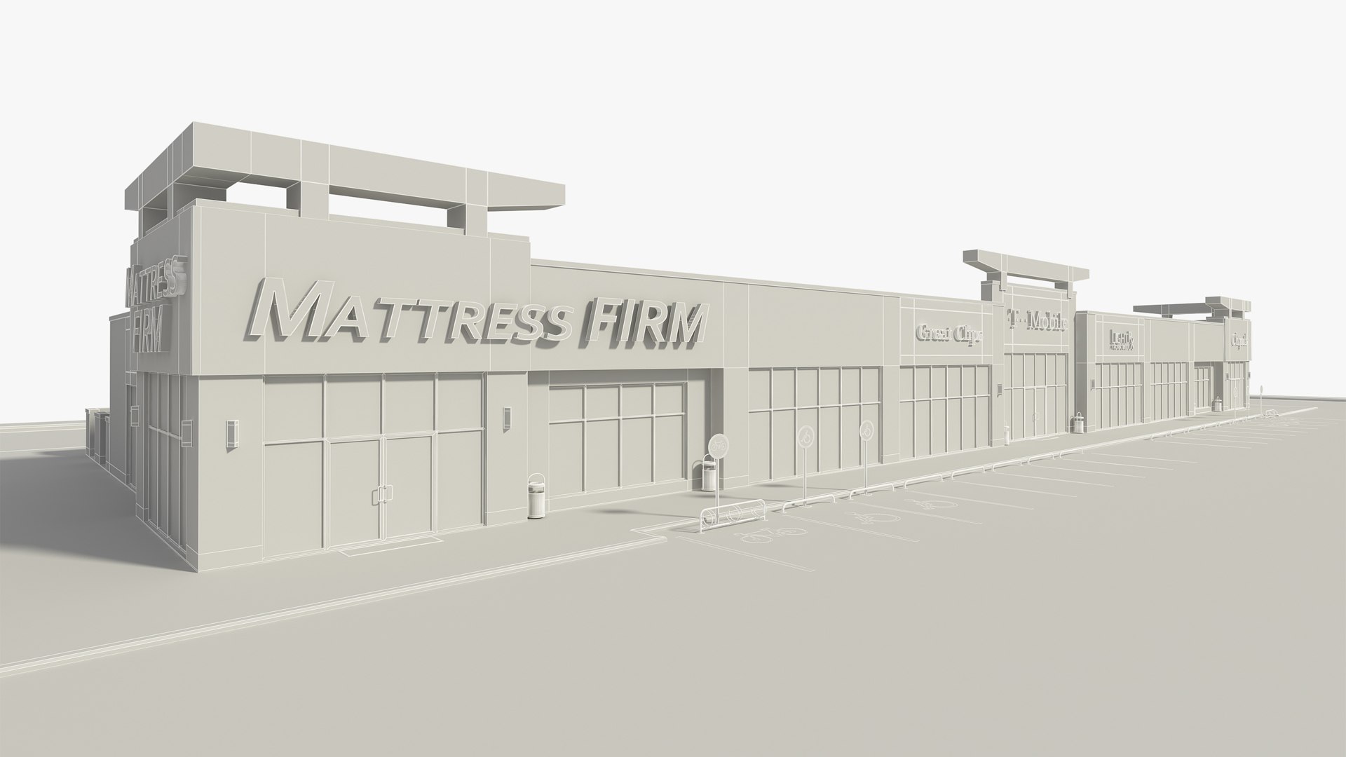 Retail Store Building 3D Model - TurboSquid 1970226