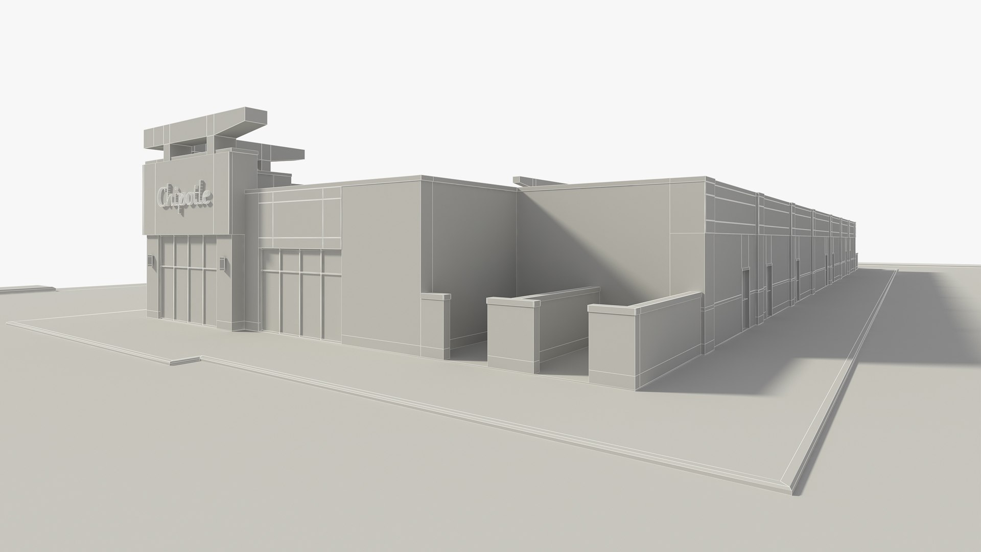 Retail Store Building 3D Model - TurboSquid 1970226