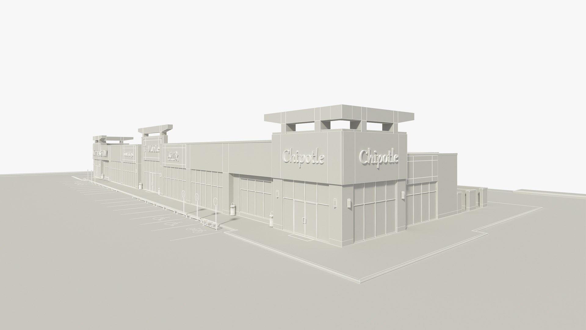 Retail Store Building 3D Model - TurboSquid 1970226