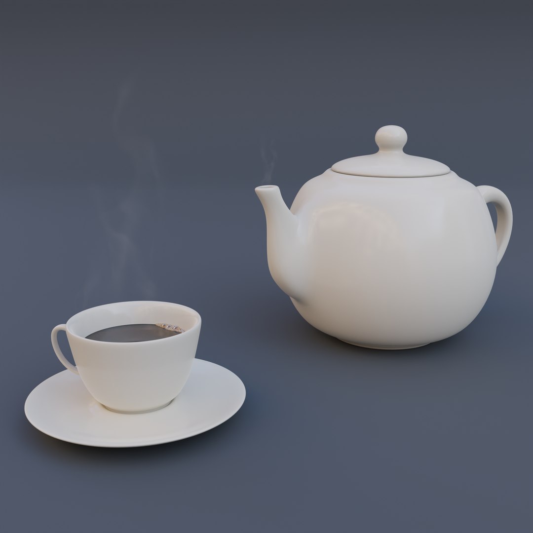 3D Teapot and cup - TurboSquid 1720991