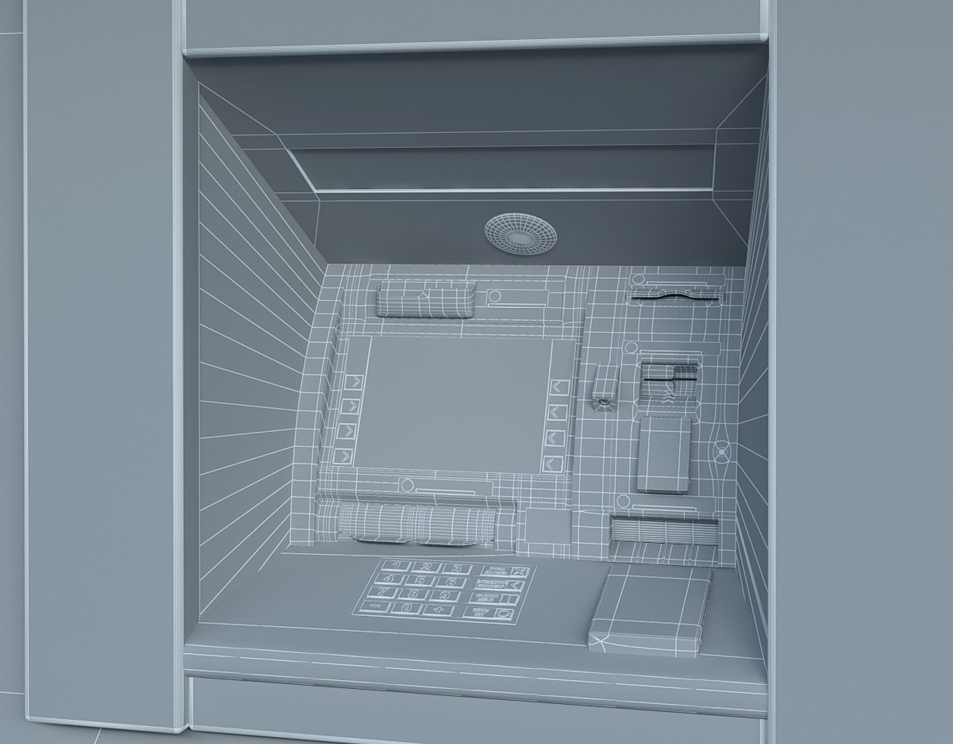 3d Model Of Atm Machine