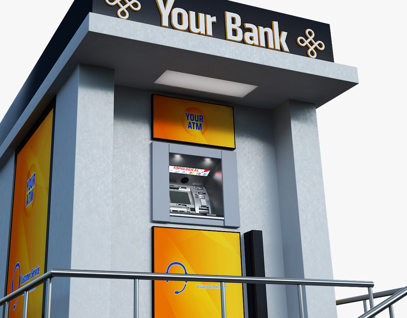 3d Model Of Atm Machine