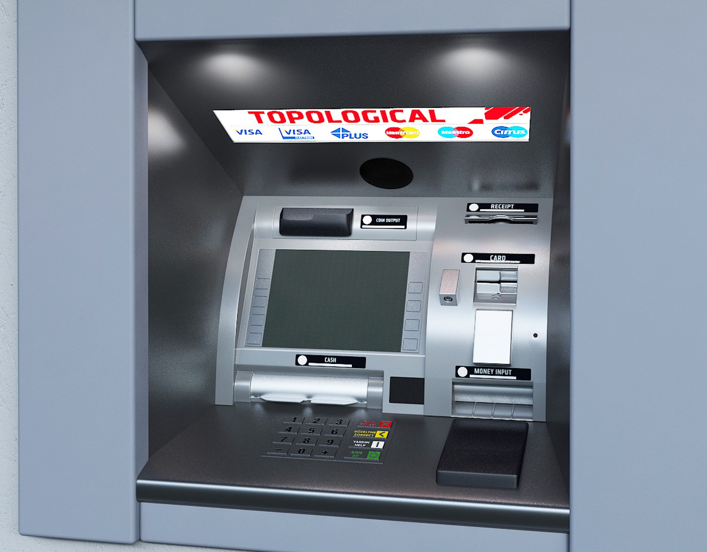 3d Model Of Atm Machine