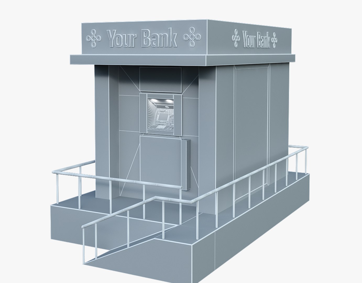 3d Model Of Atm Machine