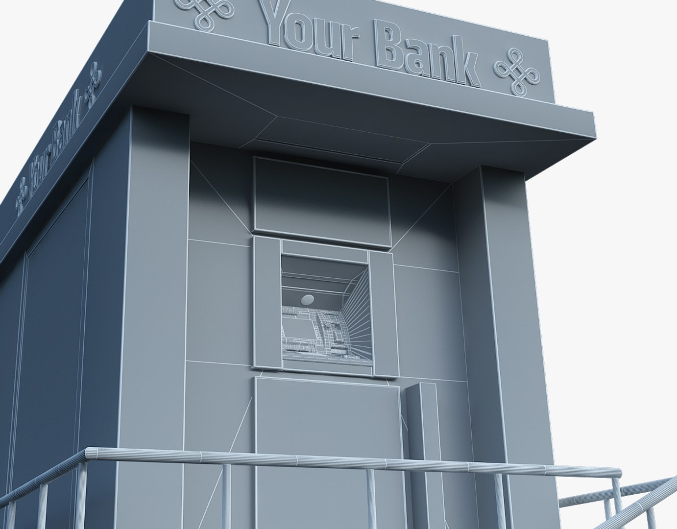 3d Model Of Atm Machine