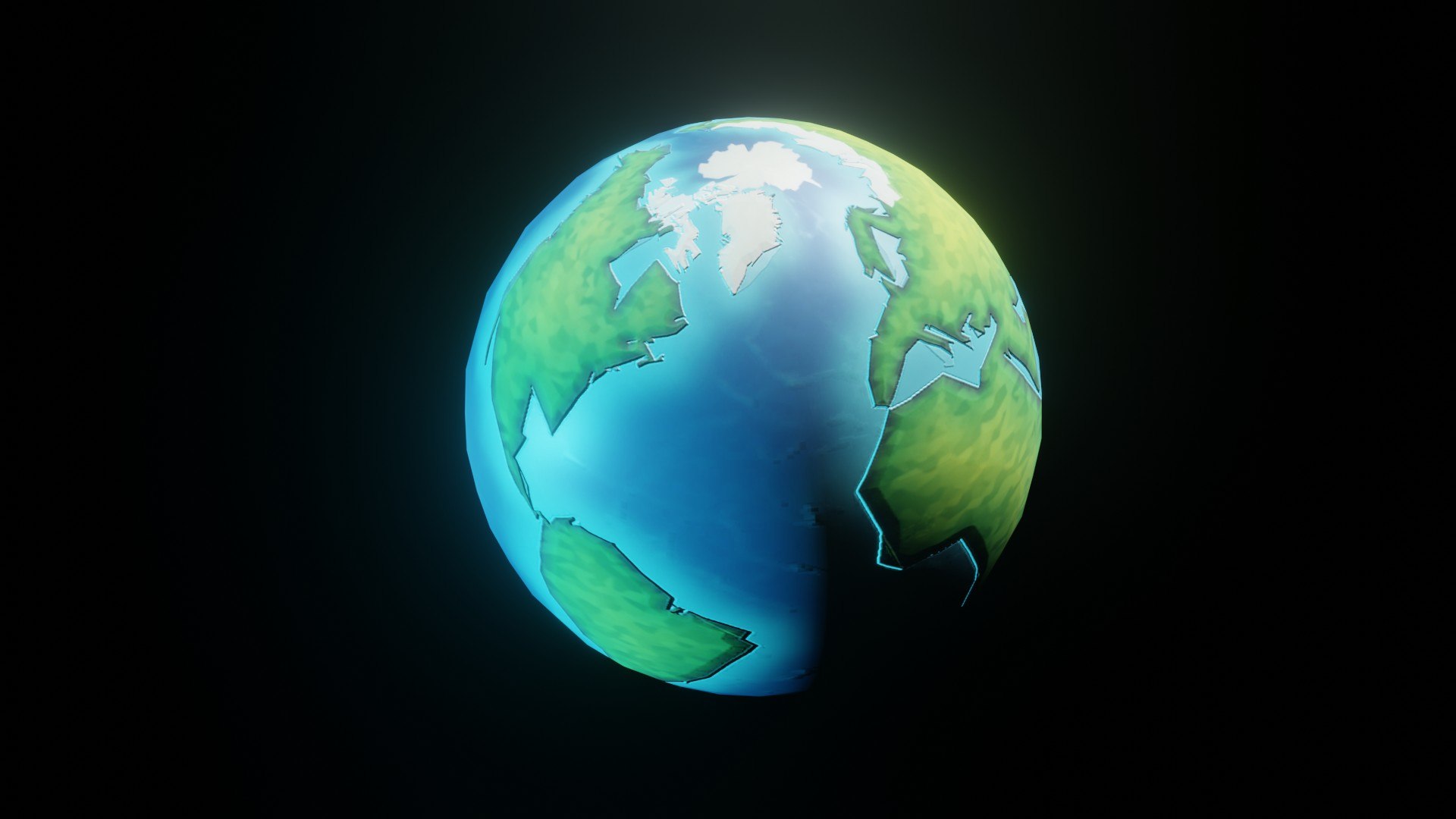 3D Stylized Planet Earth 3D Model 2k 4k 8k Textures - TurboSquid 2124347