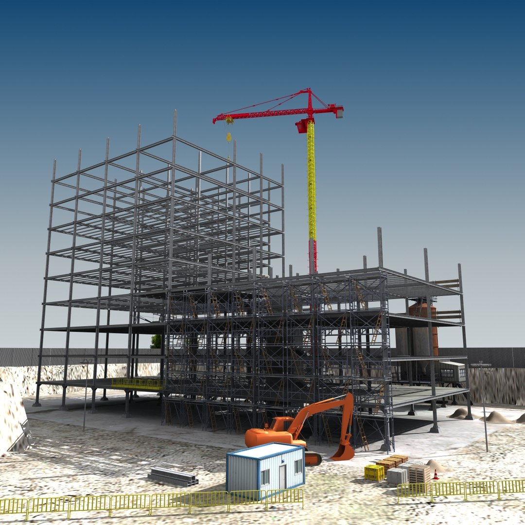 Construction Houses 3d Model